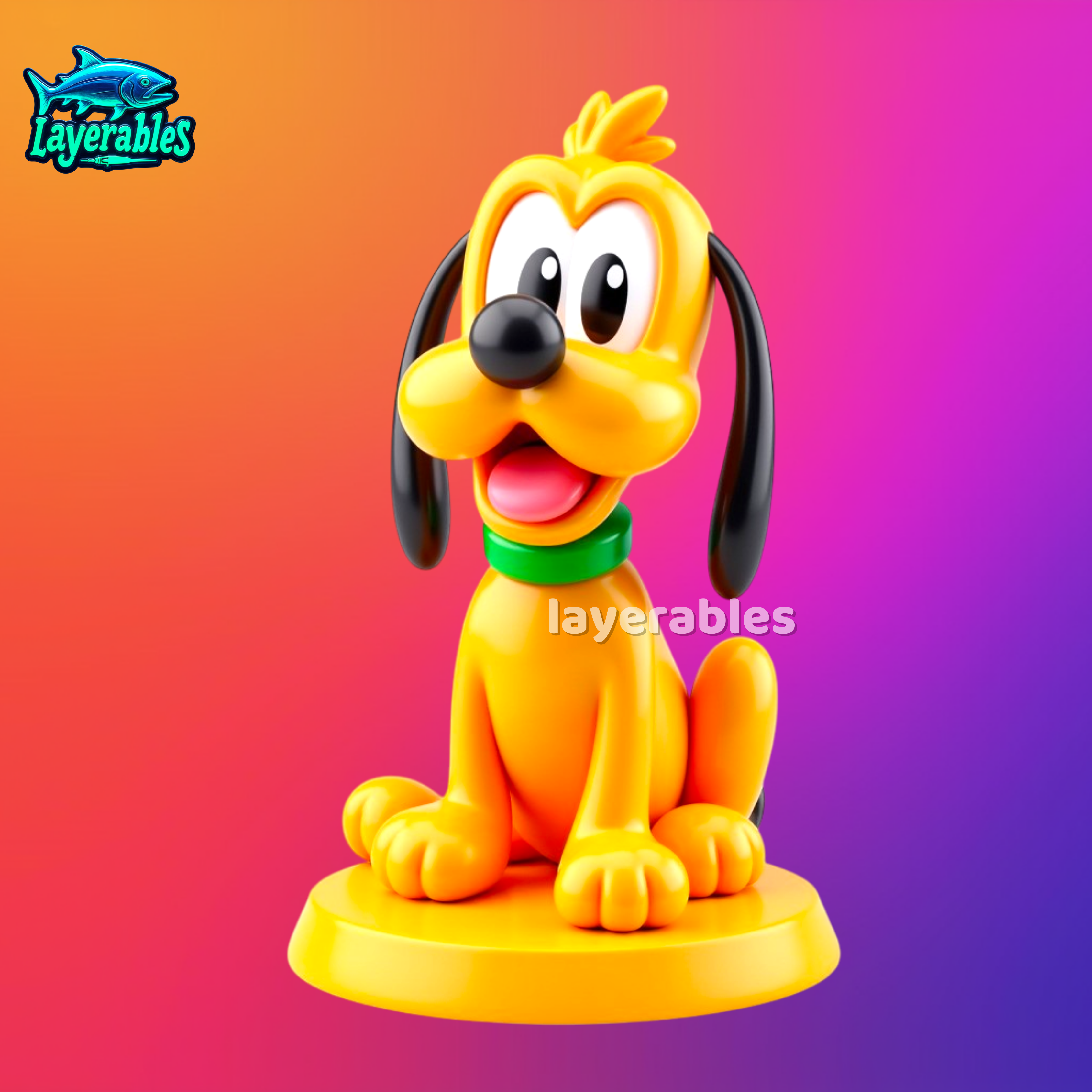 Pluto Chibi 3D Figur – Sødt Disney Samleobjekt – weshape